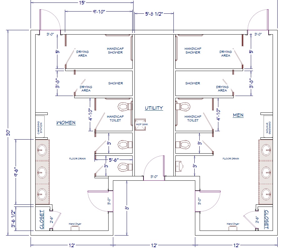 Campground Communal Bathroom Plans